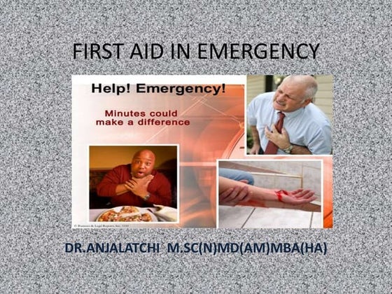 First Aid in emergency pptx | PPT
