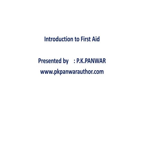 First AID in hindi | PPTX