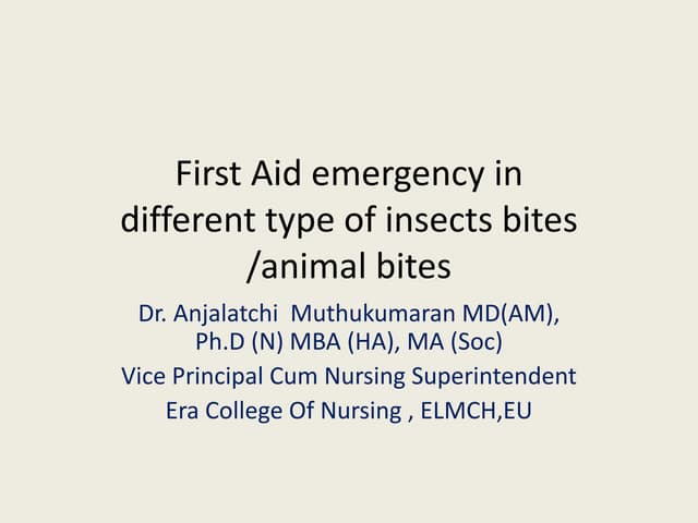 Basic safety against snake bite at work place | PPTX