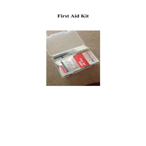 FIRST AID KIT | PPTX