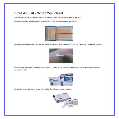 First aid kit ppt | PPTX