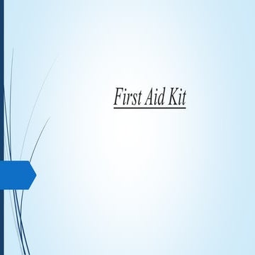 First aid kit | PPTX