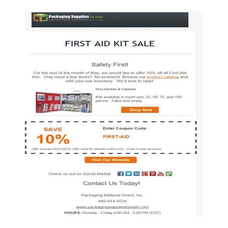 Happy halloween day 20% off all first aid kits | PDF