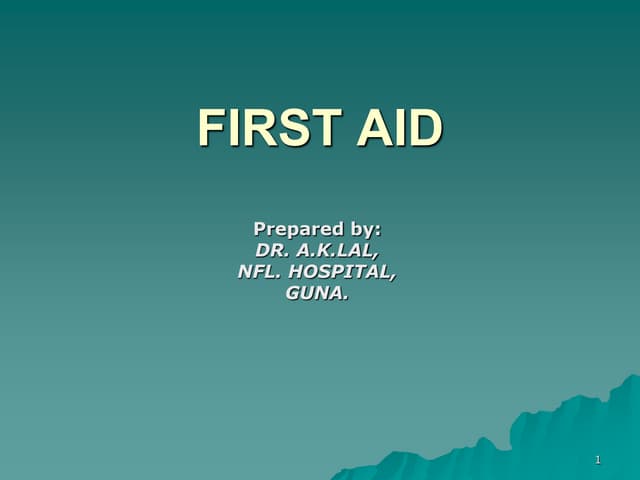 First aid | PPTX