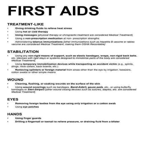 First aids | PDF