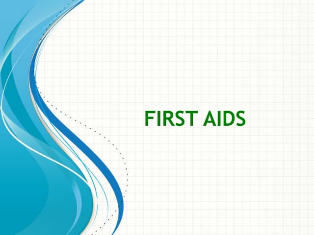 First Aid for Wounds | PPT