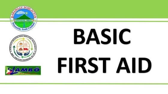 Basic first aid | PPT