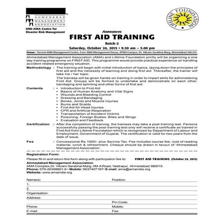 First aid training | PDF