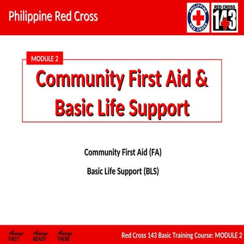 First Aid Training From RED Cross module 1 | PPT