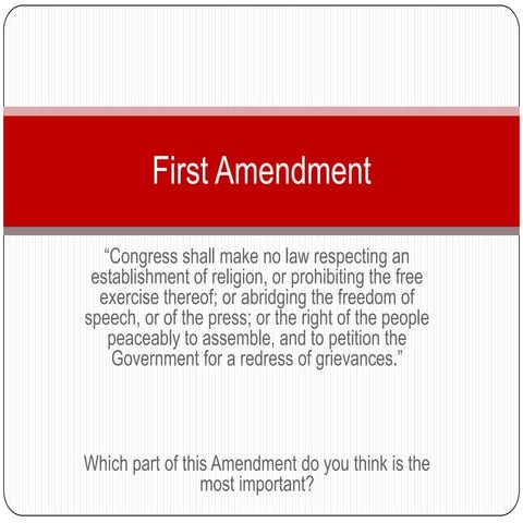 First Amendment | PPTX