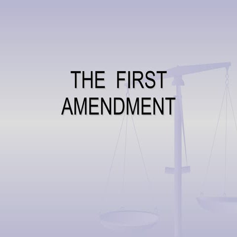 The First Amendment | PPT