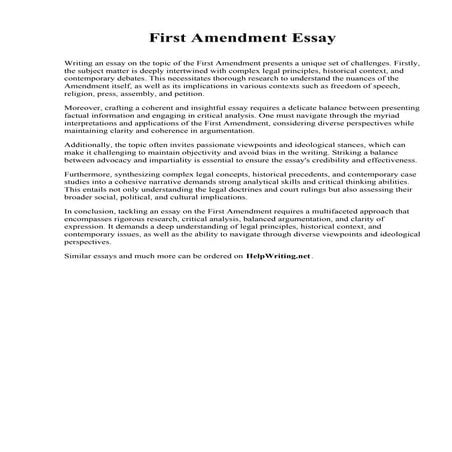 The First Amendment Essay.pdf