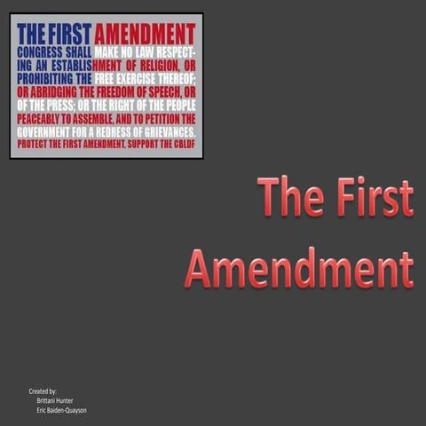 First amendment pwrpt | PPT