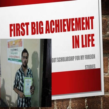 First big achievement in life | PPTX