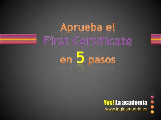 Attestato FIRST Certificate of English B2 | PDF