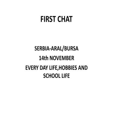 First chat1 | PPT
