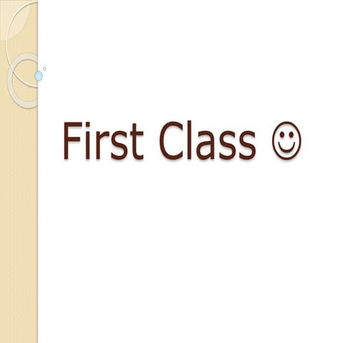 First class | PPT