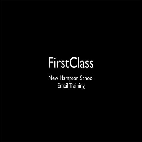First Class Training | PPT