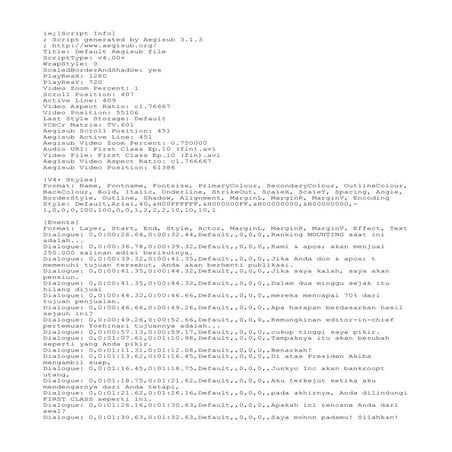 First class ep.10 (fin) sub indo | PDF