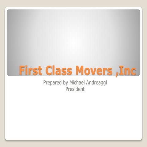 My First Class Movers | PPTX