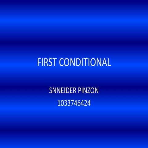 First conditional | PPT