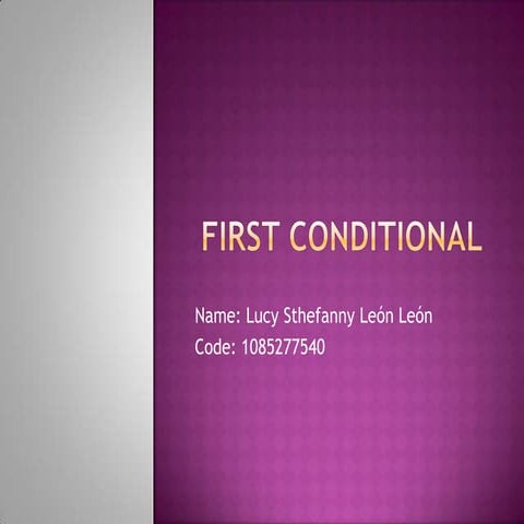 First conditional | PPTX | Bath and Shower | Personal Care