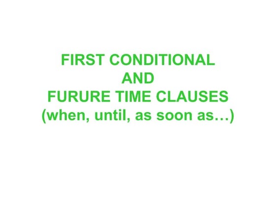 Zero And First Conditional Ficha Interactiva Zero And First