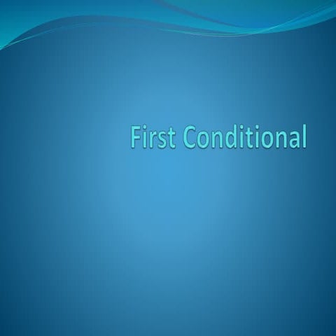 First conditional | PPTX