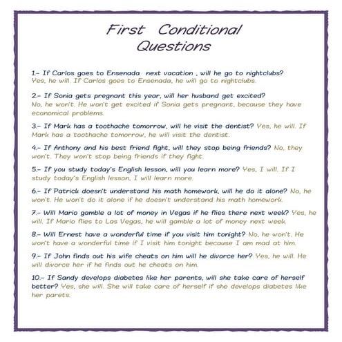 First conditional | PDF