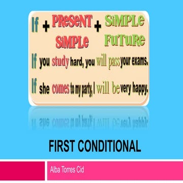 First Conditional | PPTX | Programming Languages | Computing