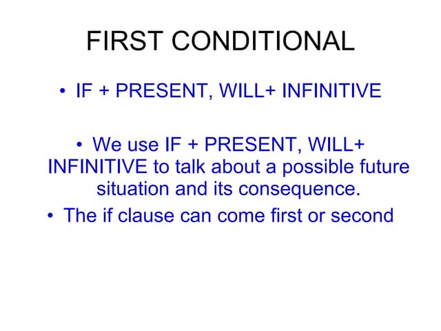 First conditional | PPTX