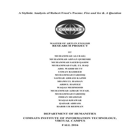 Master of Arts in English Research Project (Part 1) | PDF