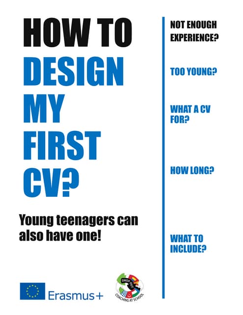 My First CV | PPSX | Resume Writing and Advice | Job Search