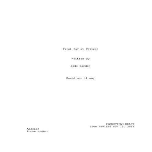 First day at college | PDF | Free Download