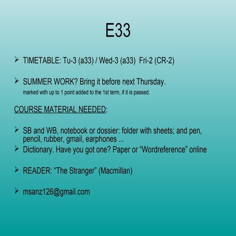 First day e33 1718 | PPT