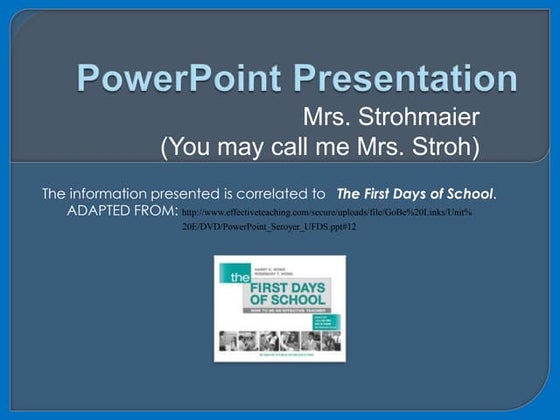 First Day of School PowerPoint | PPT