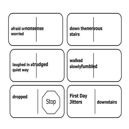 First Day Jitters Vocabulary | DOCX