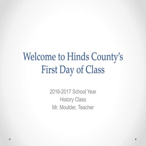 First day of class powerpoint | PPT