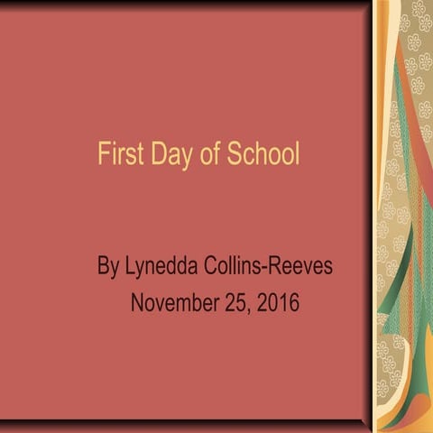 First day of School Powerpoint | PPT