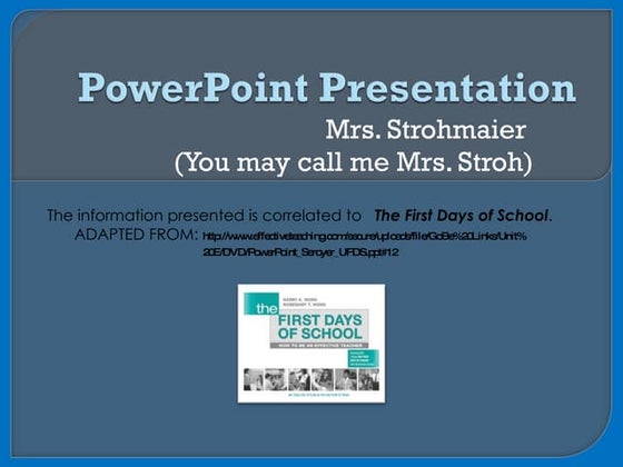 First Day of School PowerPoint | PPT