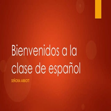 First day spanish i | PPTX