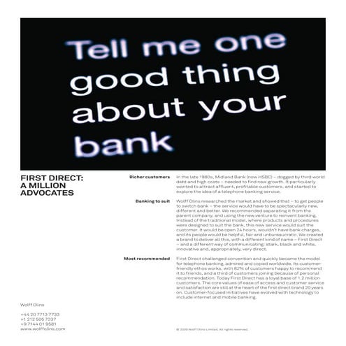 First Direct Case Study | PDF