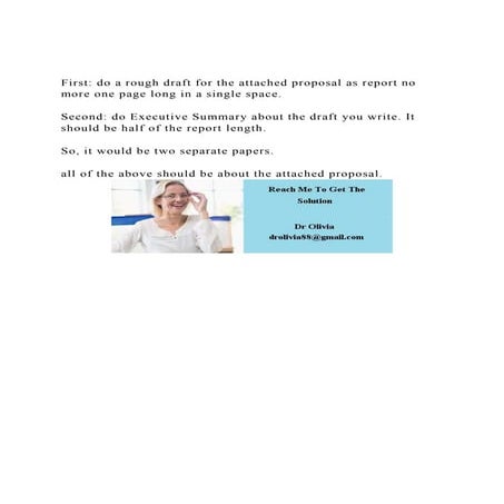 First do a rough draft for the attached proposal as report no m | DOCX