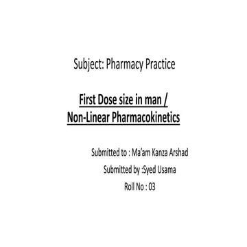 First in Human dose | PPTX