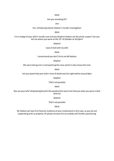 Script first draft - Main Task | DOCX