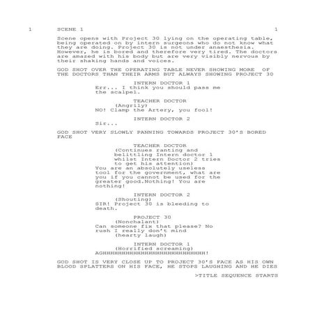 First draft script | PDF