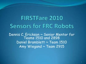 First fare 2011 sensors for frc robots | PPT