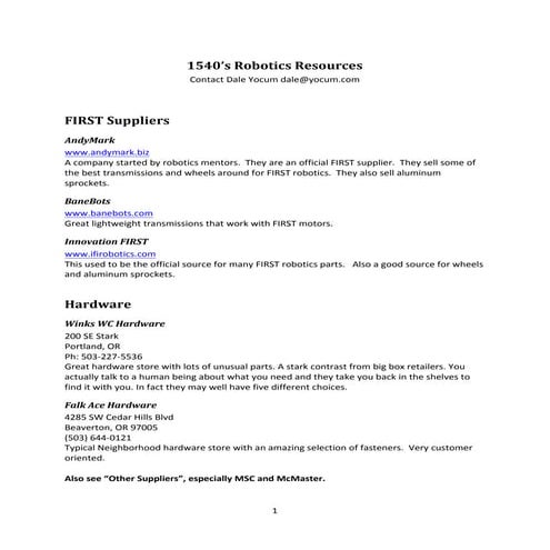 First fare 2011 suppliers | PDF