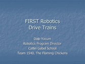 First fare 2011 sensors for frc robots | PPT