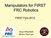 FIRSTFare 2012 Drive Trains | PPT